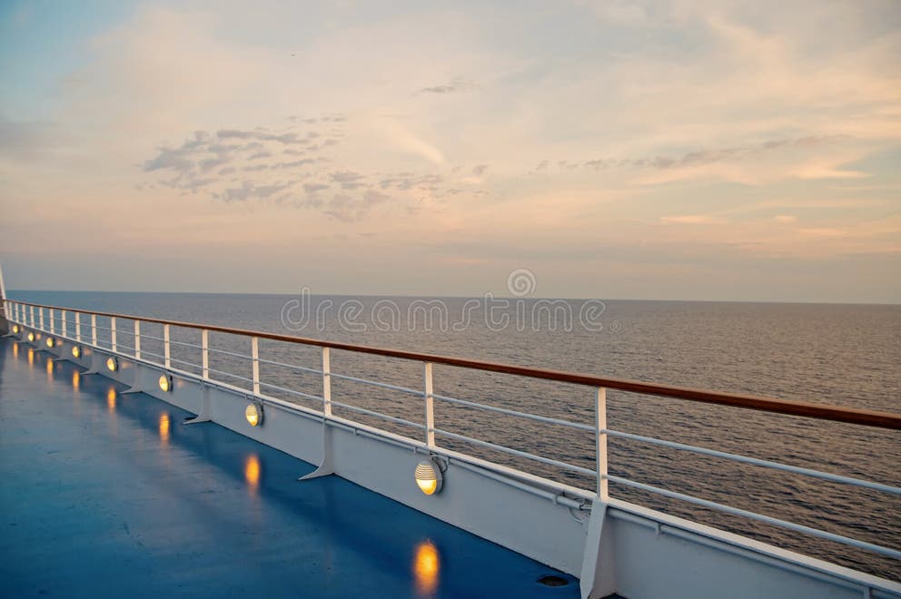 Ocean View from Cruise Ship Stock Photo - Image of reflection ...