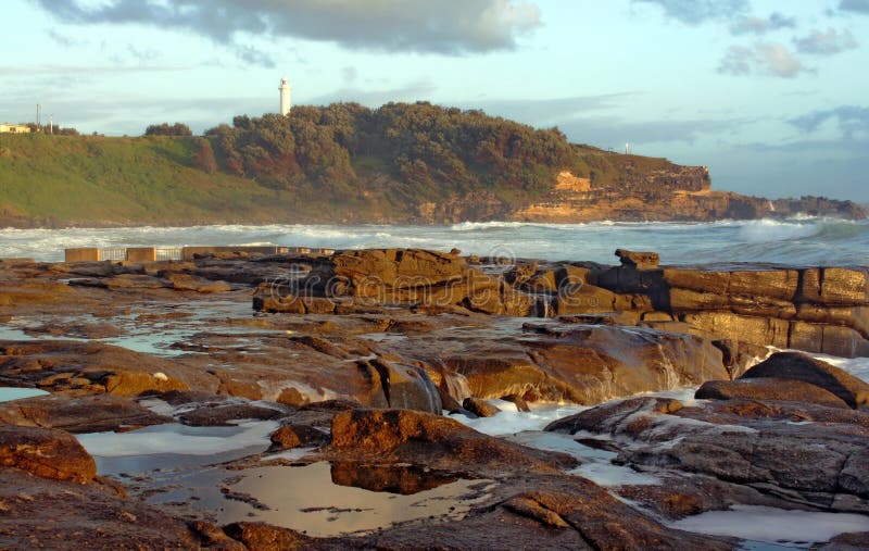 Coffs Harbour Jetty and Beach Scenery Stock Image - Image of bridge ...