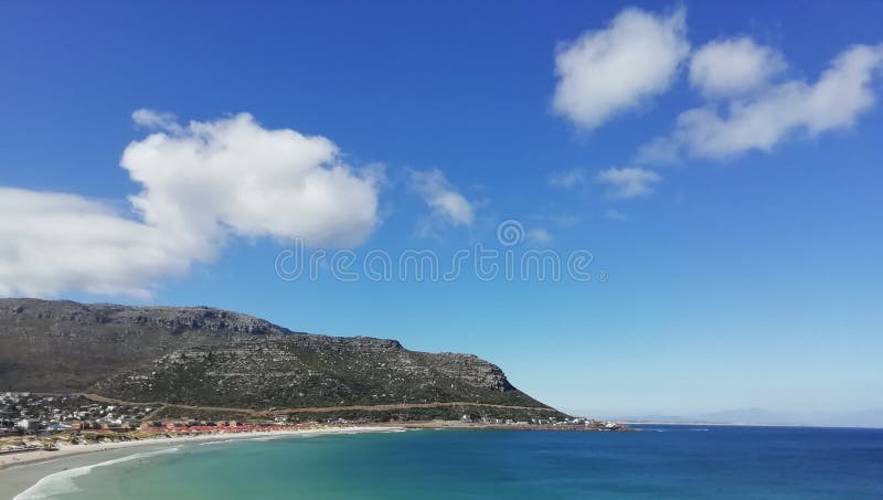 Ocean view Fish Hoek stock photo. Image of cape, islet - 193776160