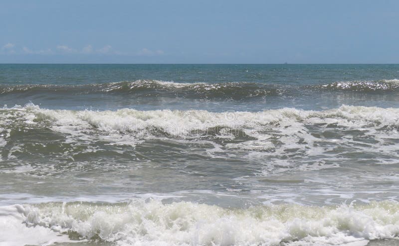 Ocean View on Florida Beach, Waves on Ocean Shore Stock Image - Image ...