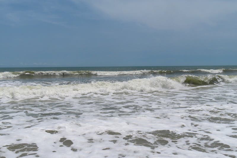 Ocean View on Florida Beach, Waves on Ocean Shore Stock Photo - Image ...