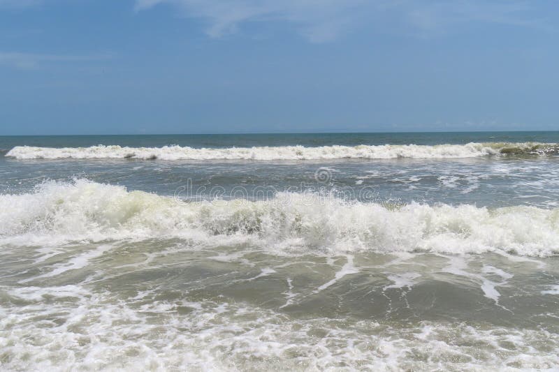 Ocean View on Florida Beach, Waves on Ocean Shore Stock Photo - Image ...