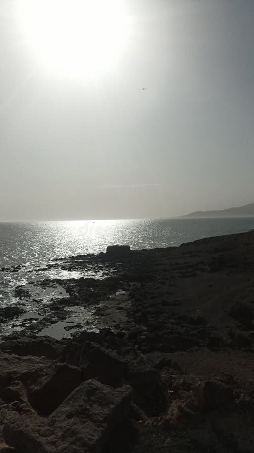 Ocean View Hot Sunny Beach Warm Breeze Stock Image - Image of wave ...