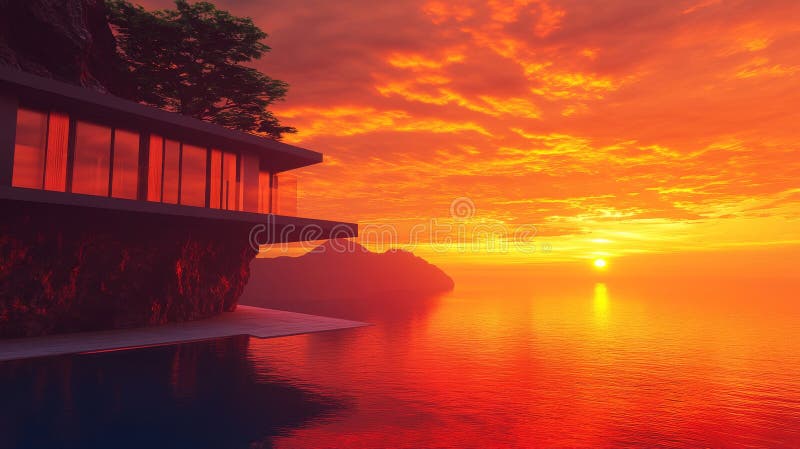 Luxury Cliffside Infinity Pool Night Stock Photos - Free & Royalty-Free ...
