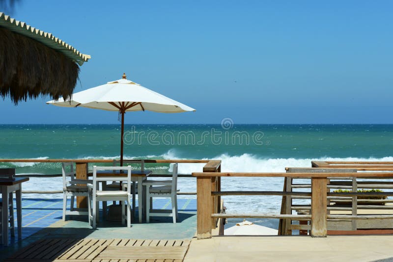 Ocean view in Macora, Peru stock image. Image of sand - 130730961