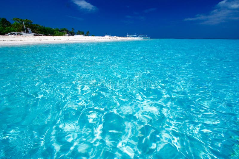 Ocean View of Island Paradise Stock Image - Image of remote, relaxing ...