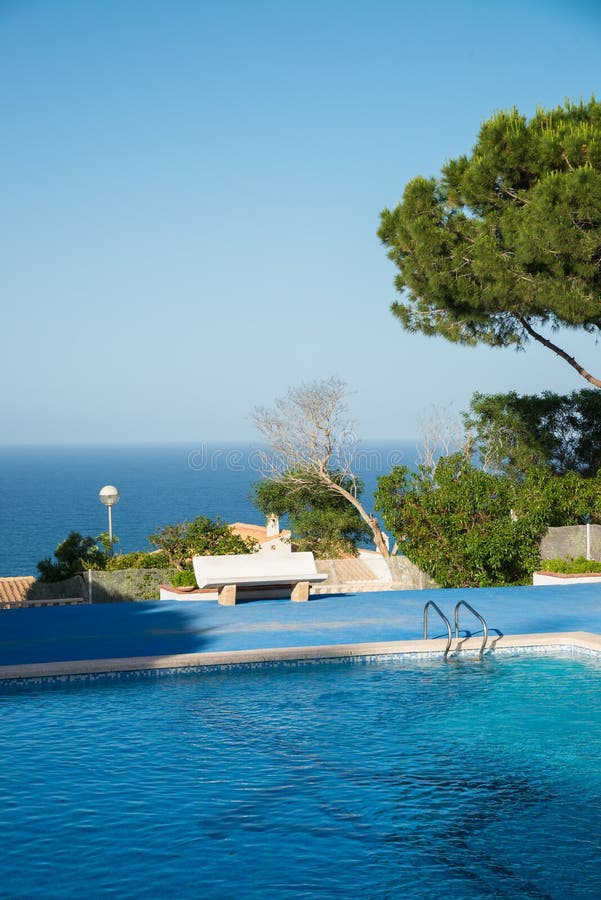 Ocean view pool stock photo. Image of mediterranean, destination - 93173060