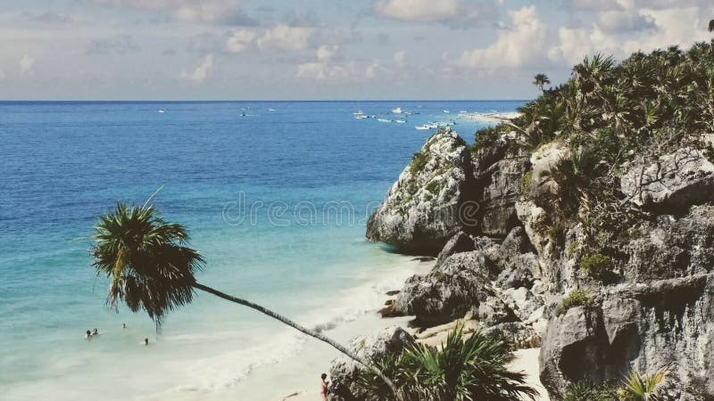 Ocean View from the Ruins Tulum Mexico Stock Photo - Image of sunlight ...