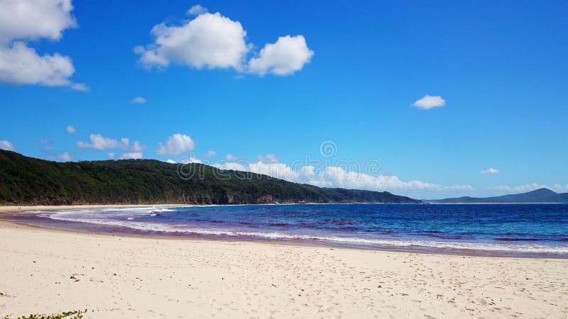 Ocean View, Seal Rocks, Australia Stock Photo - Image of clouds ...