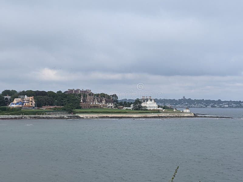 Ocean View Shore Rhode Island Stock Photo - Image of boat, horizon ...