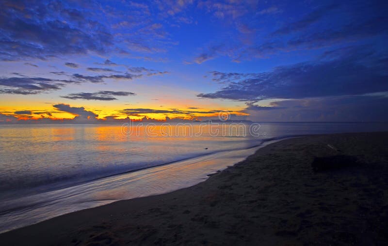 Ocean View during Sunrises with Nice Panorama Stock Image - Image of ...