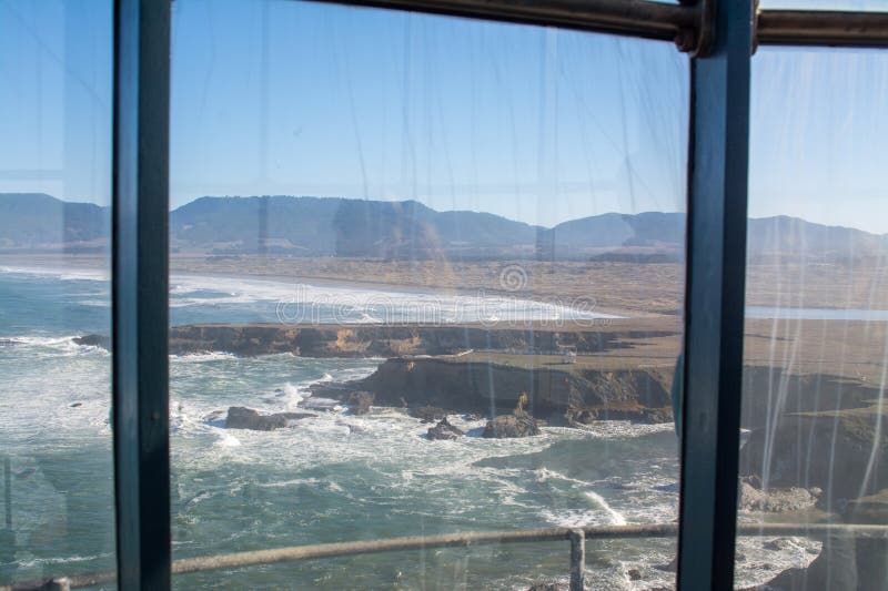 Ocean View through Window Frame Stock Image - Image of window, scenic ...