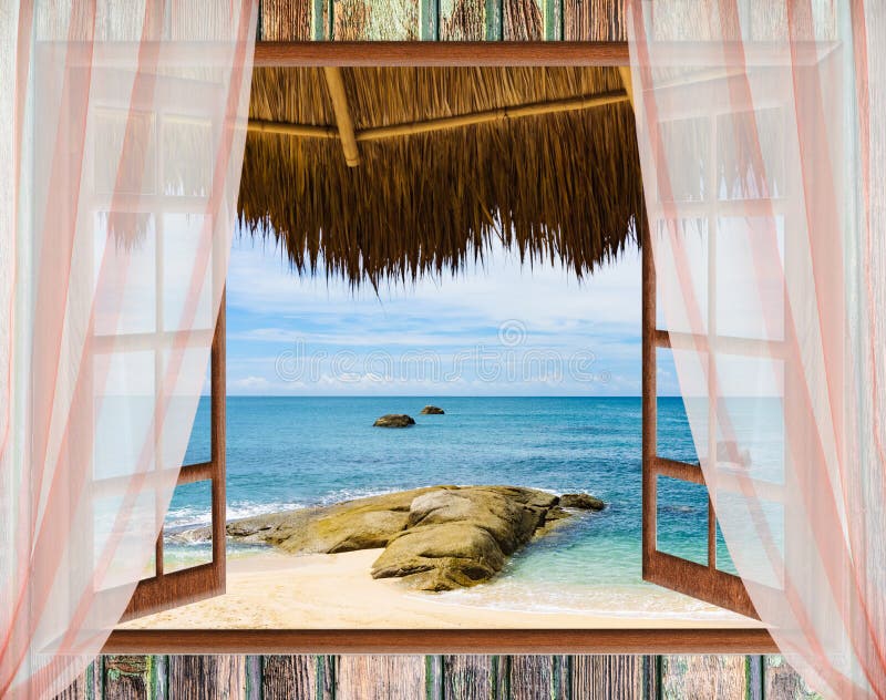 View of Ocean Under Arch stock photo. Image of estate - 2895204