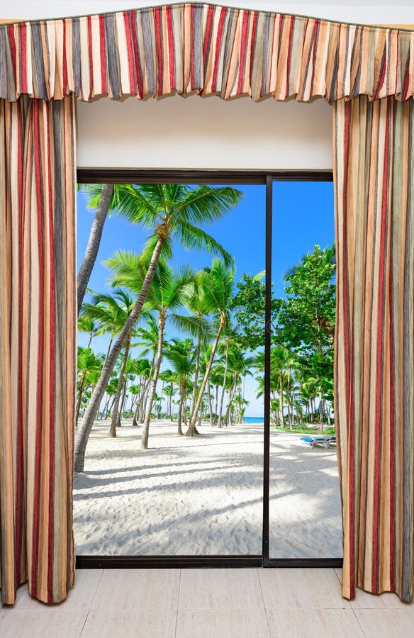 Ocean view window stock image. Image of background, tourist - 96627573