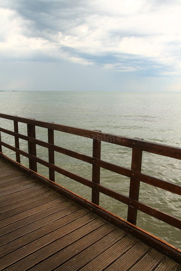 Ocean View from a Wooden Jetty Stock Image - Image of docks, water ...