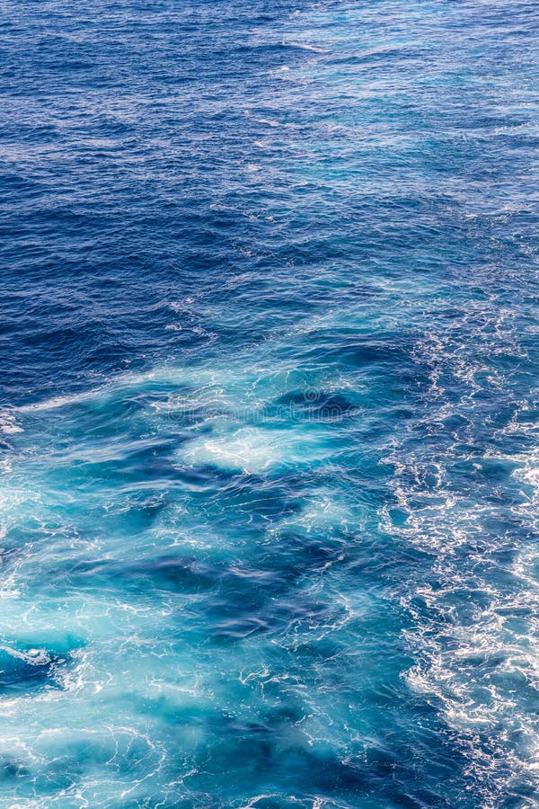 Ocean Wake from Cruise Ship Stock Photo - Image of blue, horizontal ...