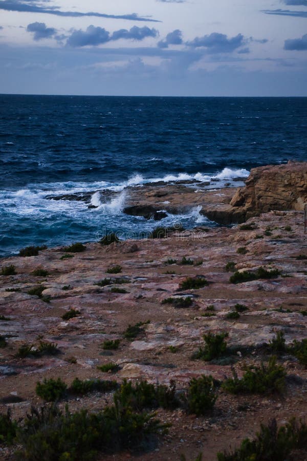 Ocean Water and Beach in Malta Stock Image - Image of coast, rock ...