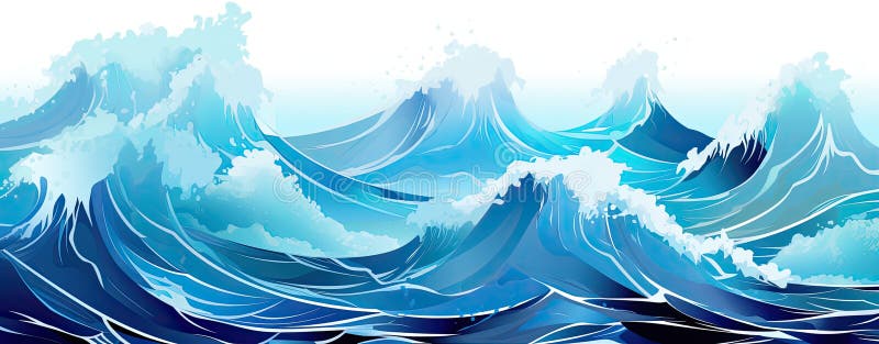 Ocean water illustration stock illustration. Illustration of curve ...