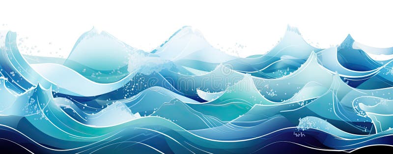Ocean water illustration stock illustration. Illustration of water ...
