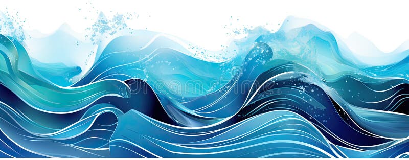 Ocean water illustration stock illustration. Illustration of futuristic ...