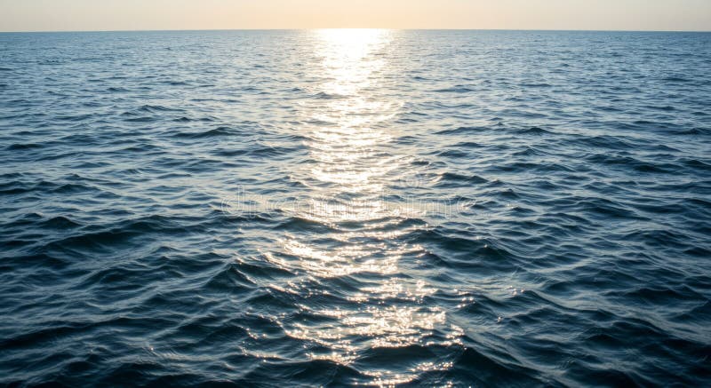 Ocean Water Sunset Reflection Stock Illustration - Illustration of ...