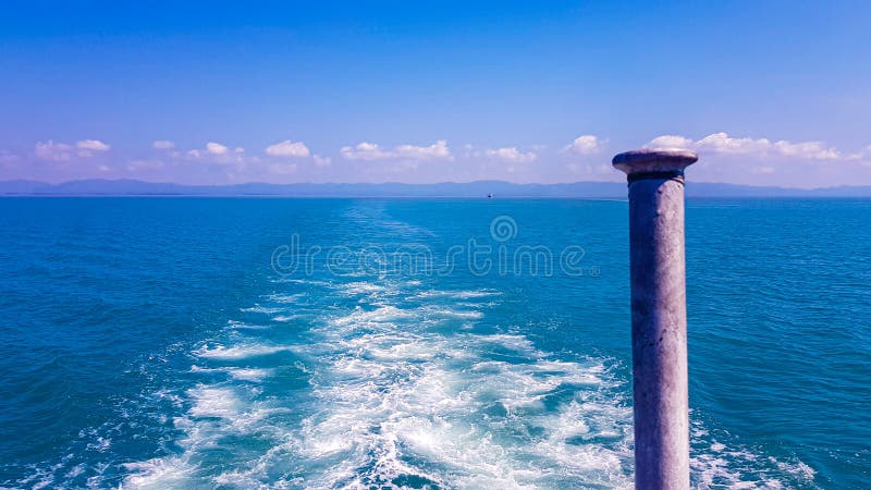 Ocean Water View from the Back of a Ship in South Asia Stock Photo ...