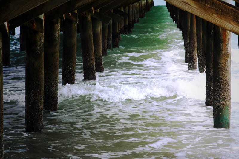 Ocean Water Waves Under Pier Stock Image - Image of ocean, pretty: 27371331