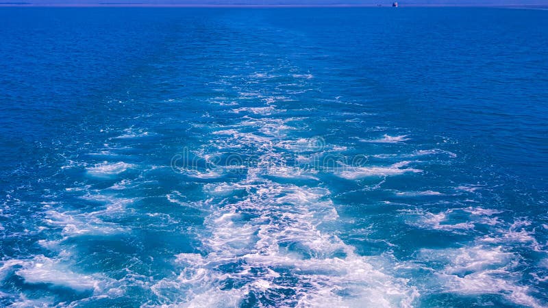 Ocean Water and Ocean Waves View from the Back of a Ship in South Asia ...