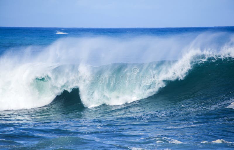 Ocean wave breaking stock photo. Image of amplitude, coast - 80066896