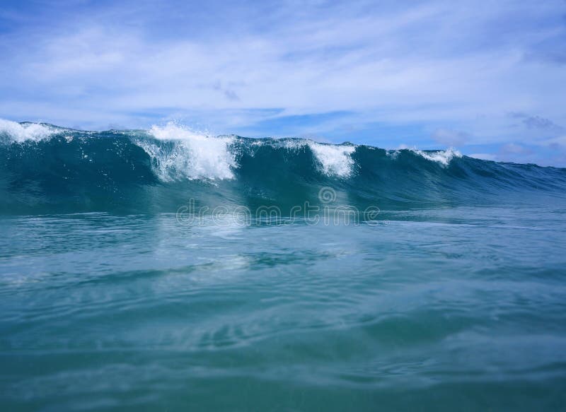 Ocean Wave Breaking and Underwater Sandy Seabed Stock Photo - Image of ...