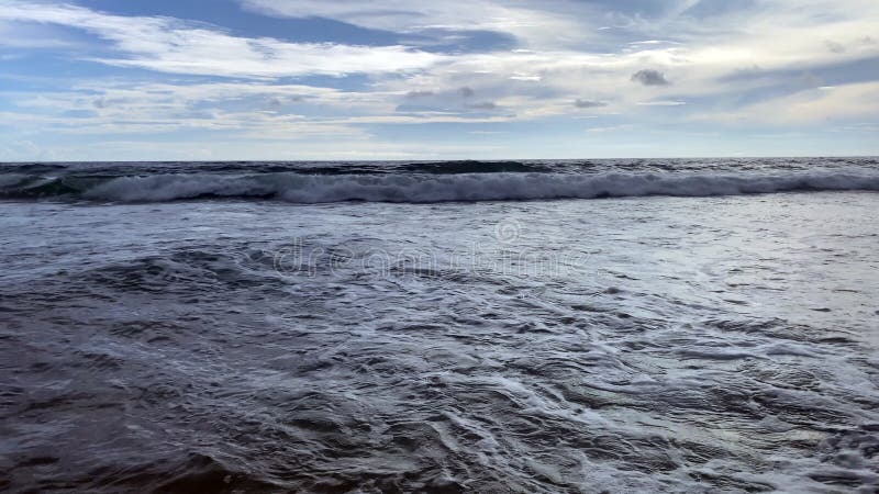 Ocean Wave and Clear Sky, Slow Motion Stock Video - Video of peaceful ...