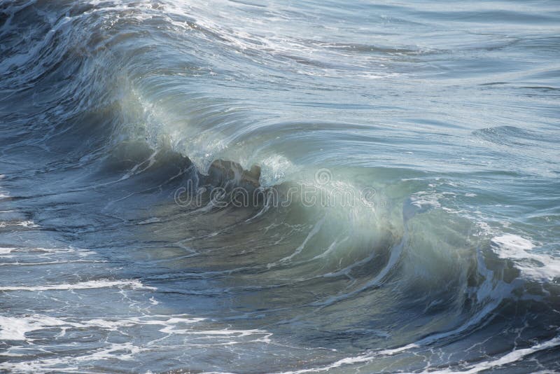 Ocean Wave Cresting, Breaking Stock Photo - Image of breaking, driven ...