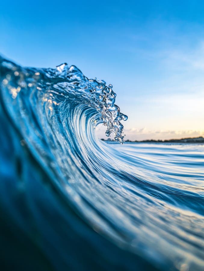 Ocean Wave Curl a Stunning Closeup of a Curling Ocean Wave Showcasing ...