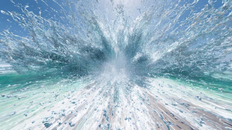 Ocean Wave Explosion Dynamic Water Burst. Neural Network AI Generated ...