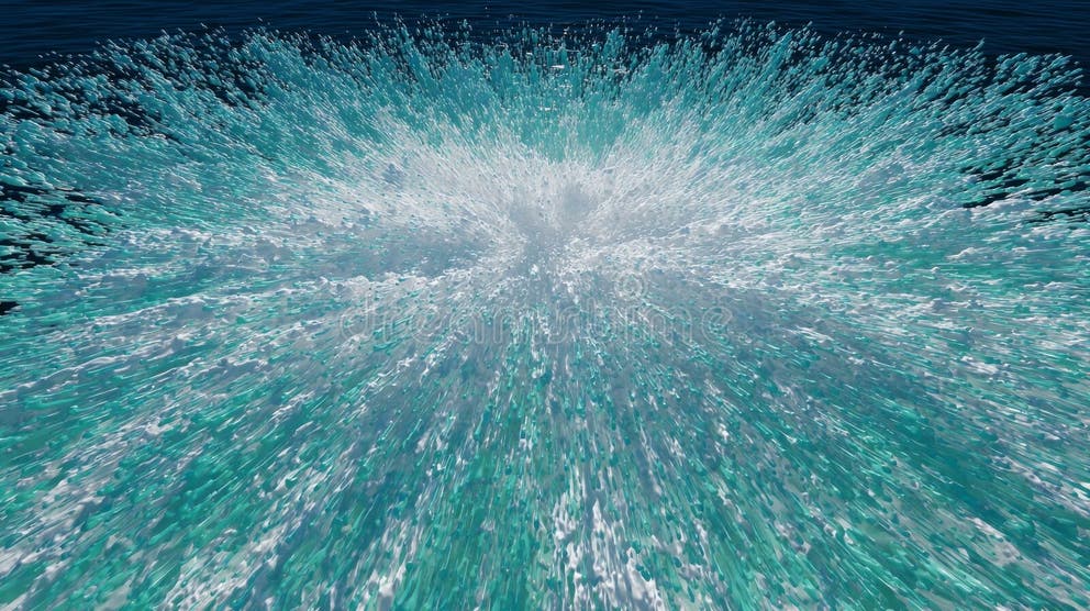 Ocean Wave Explosion Dynamic Water Burst. Neural Network AI Generated ...