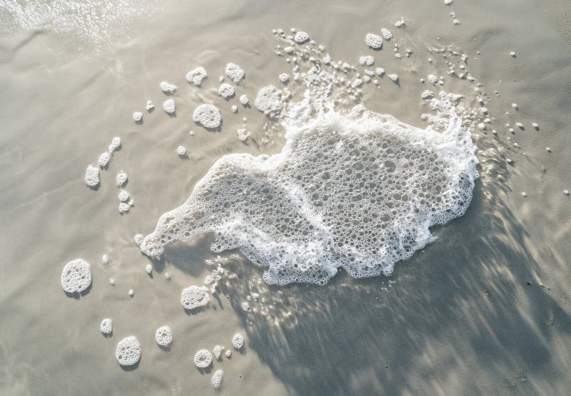 Ocean Wave Foam on Sandy Beach Texture High Quality Image Stock ...