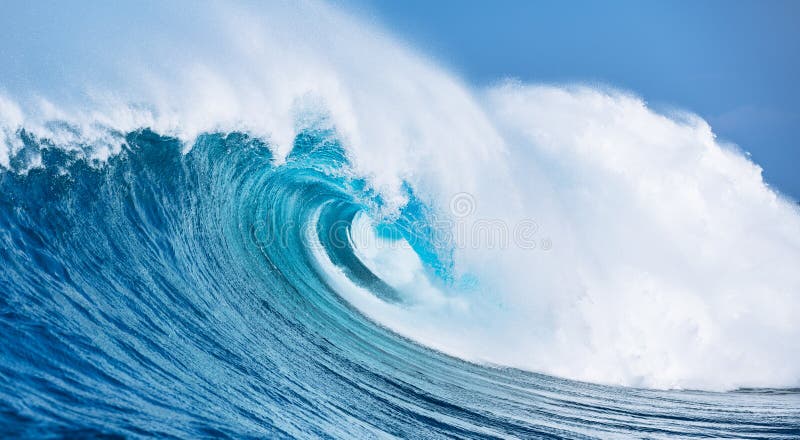 Ocean Wave Giant Splashing Water Stock Photo - Image of summer, pacific ...