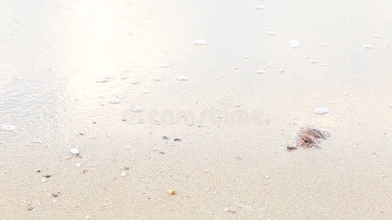 Ocean Wave Hit The Beach Sea Waves With Wave Crashing On Sandy Shore