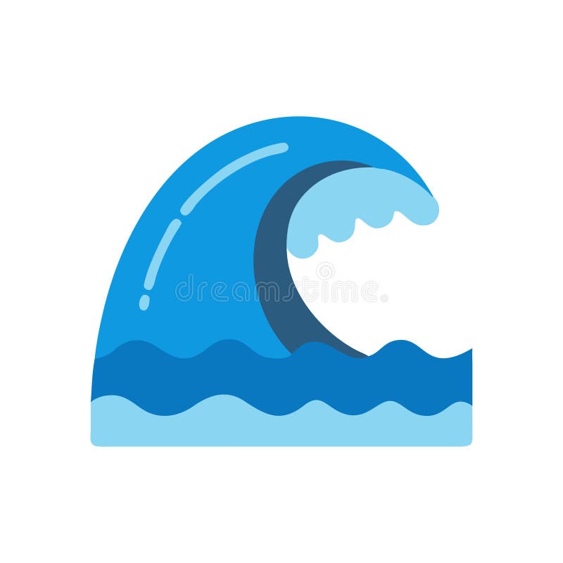 Ocean Wave Icon for Coastal Representations Stock Vector - Illustration ...