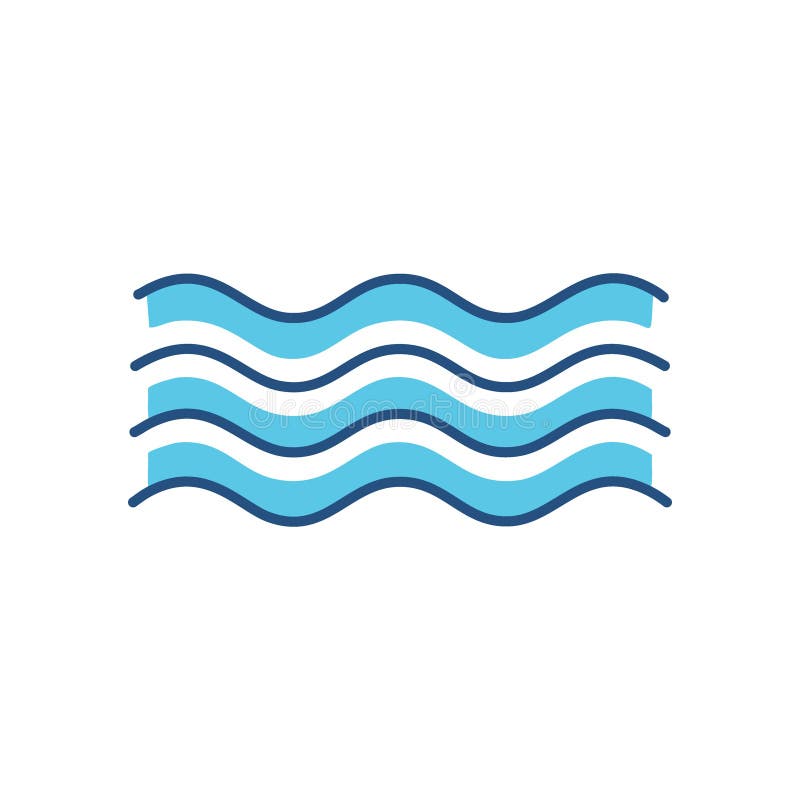 Ocean Wave Icon. Simple, Clean Vector Icon Depicting a Wavy Ocean ...