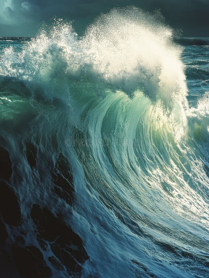 Ocean Wave stock photo. Image of life, generated, beach - 375437372