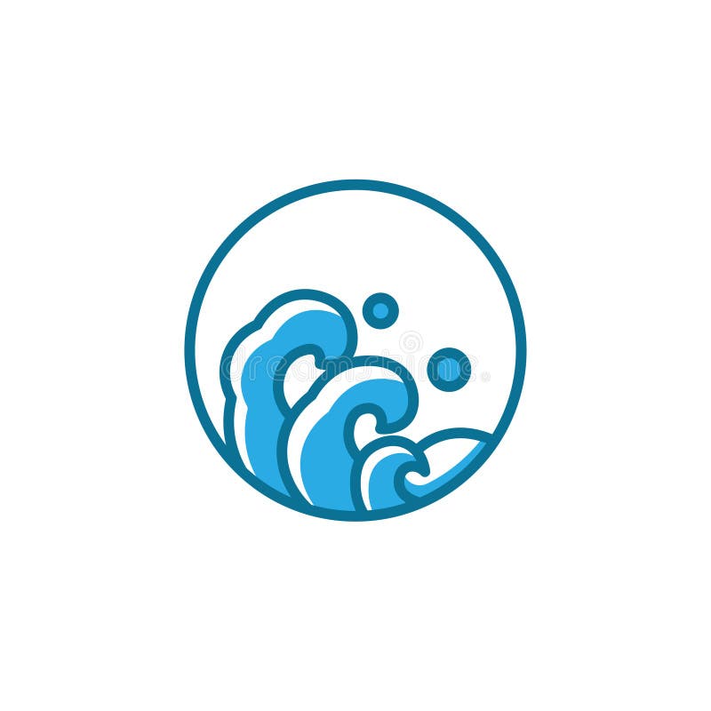 Ocean Wave Logo, Modern and Traditional Sea Wave Style for Logo Stock ...