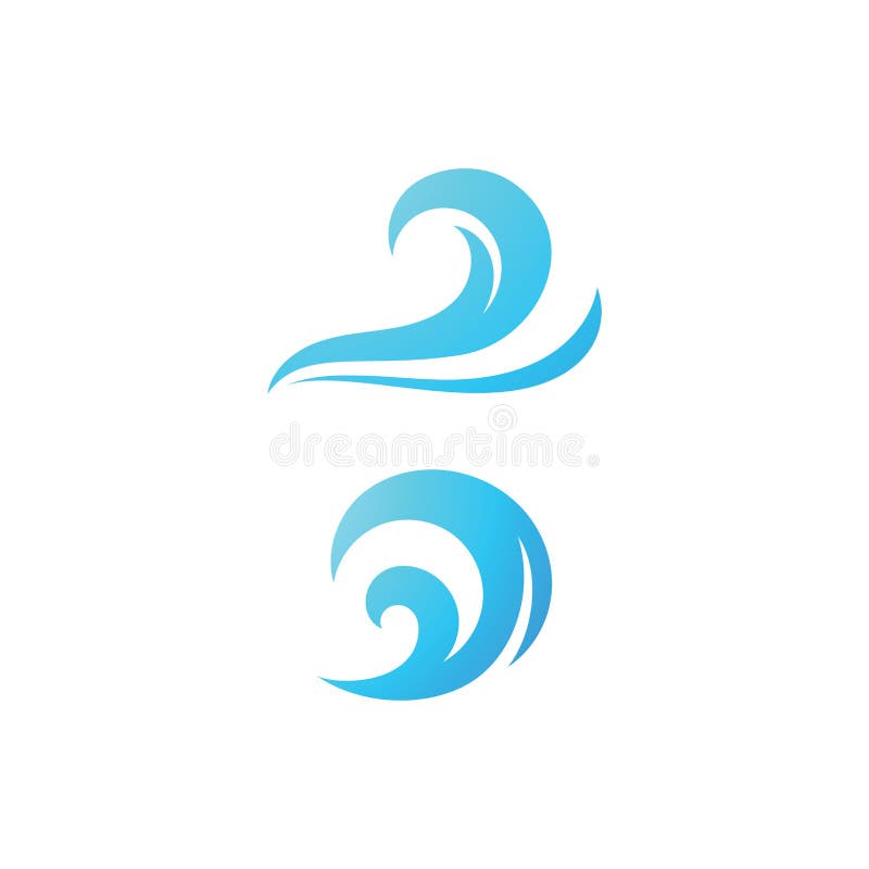 Ocean Wave Logo Template Element Vector Stock Vector - Illustration of ...