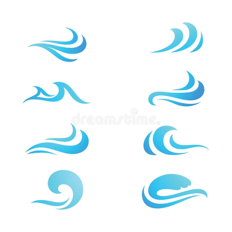 Ocean Wave Logo Template Element Vector Stock Vector - Illustration of ...