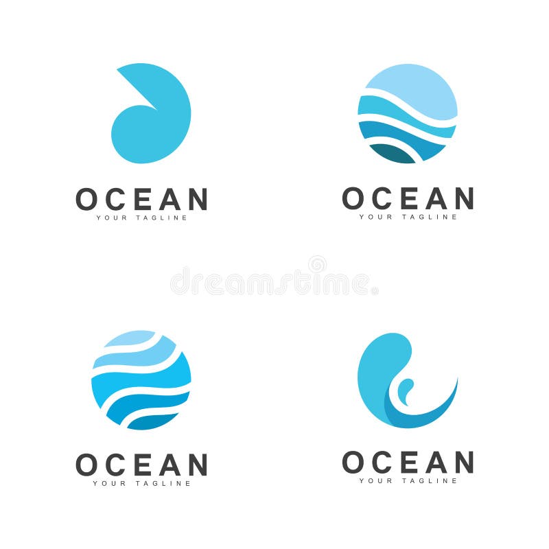 Ocean Wave Logo Template Vector, Ocean Simple and Modern Logo Design ...