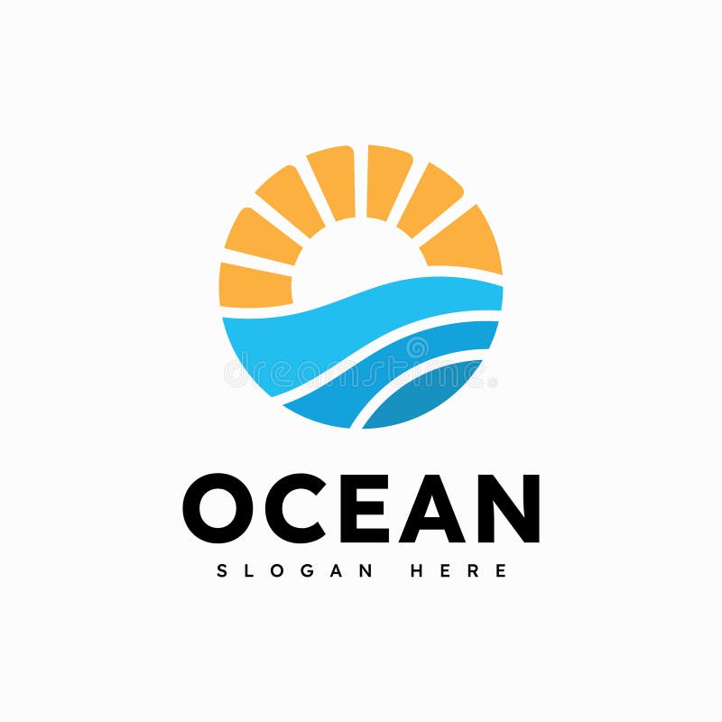 Ocean Wave Logo Template Vector, Ocean Simple and Modern Logo Design ...
