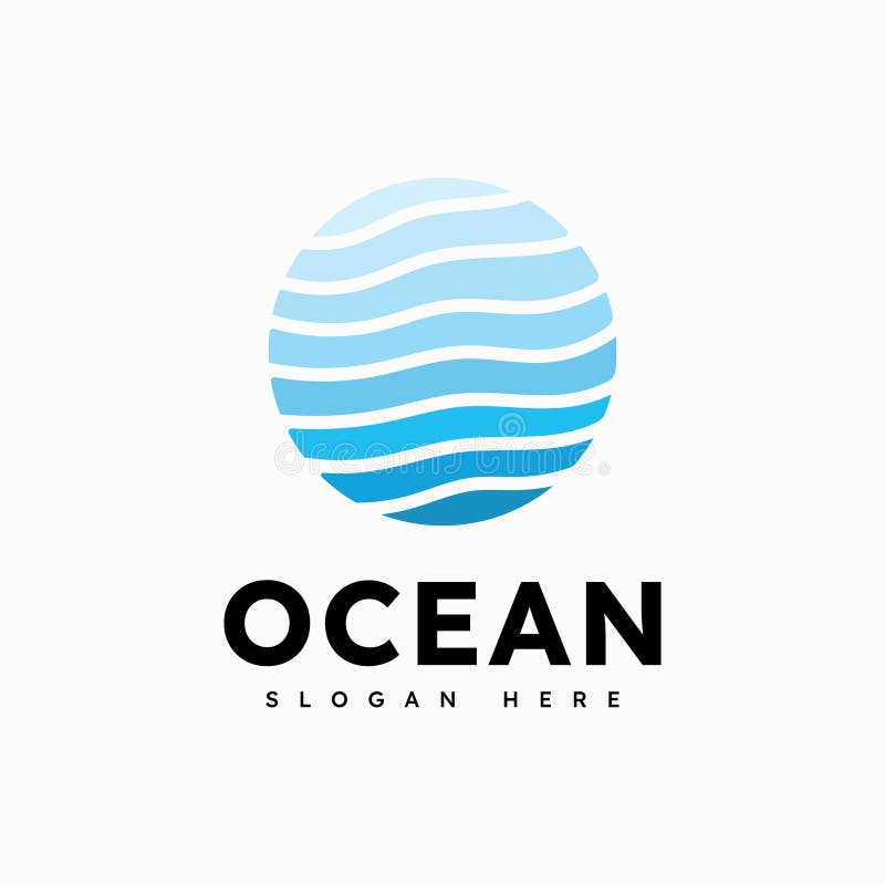 Ocean Wave Logo Template Vector, Ocean Simple and Modern Logo Design ...