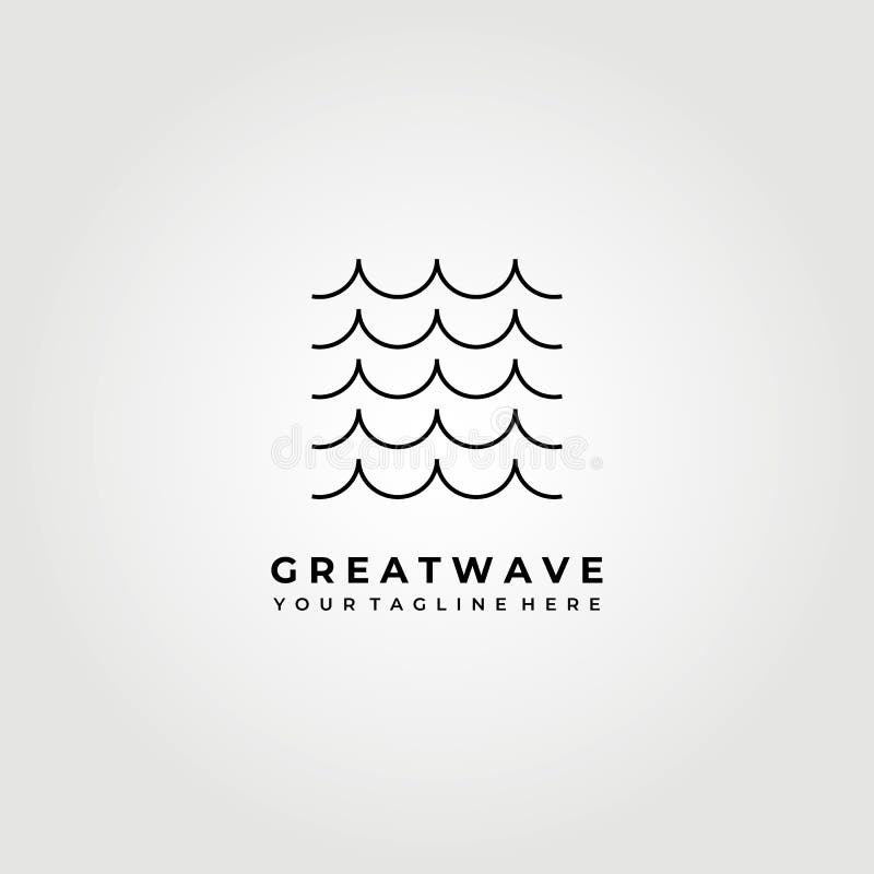Ocean Wave Logo Vector Illustration Design, Great and Small Wave Stock ...
