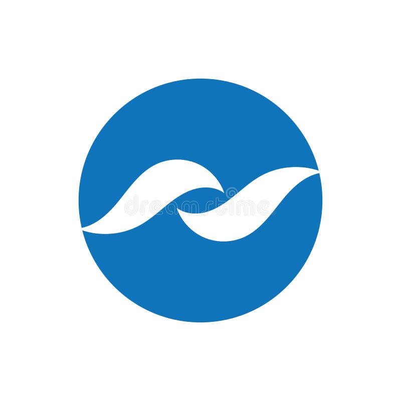 Ocean Wave Logo Vector Illustration Design Template - Vector Stock ...