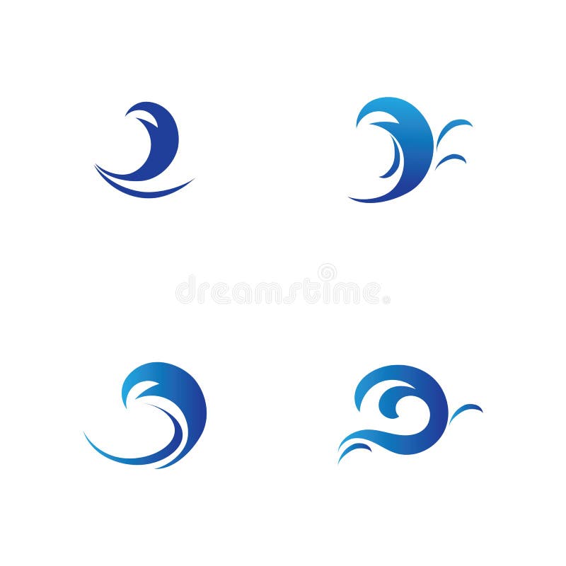 Ocean Wave Logo Vector Illustration Design Template - Vector Stock ...